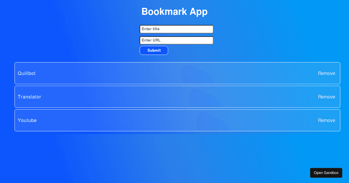 React Typescript assignment (forked) - Codesandbox