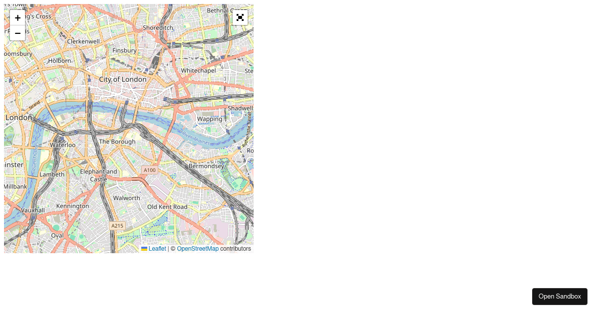 react-leaflet-fullscreen v4 TS - Codesandbox