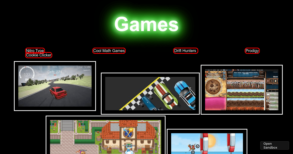 games - Codesandbox