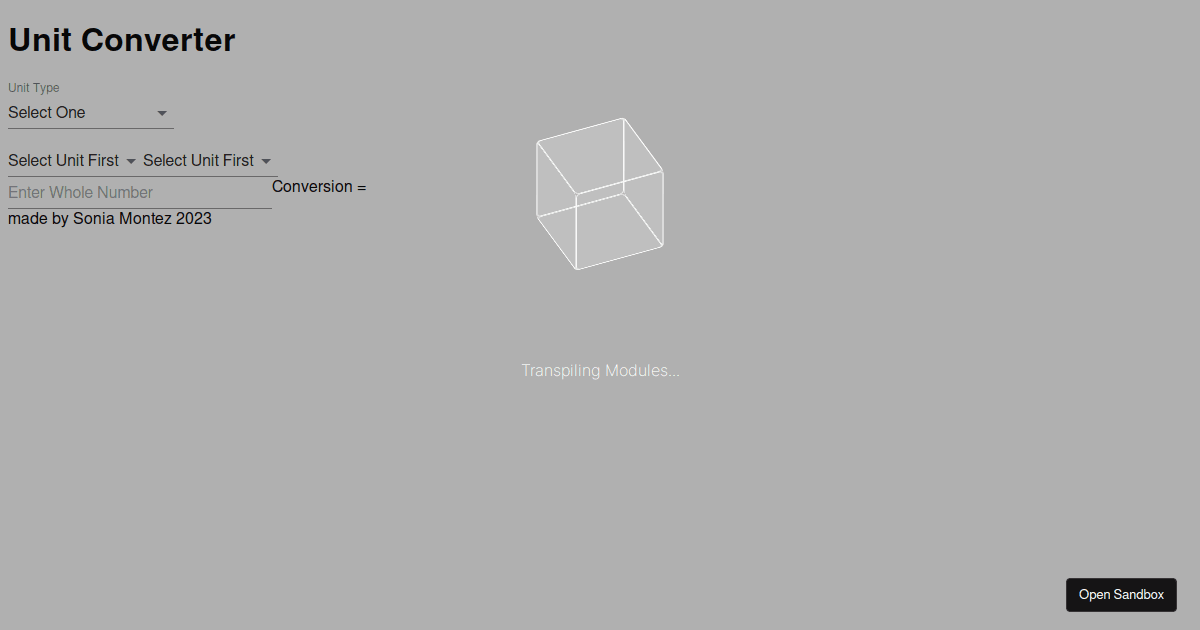 Unit Converter - Codesandbox