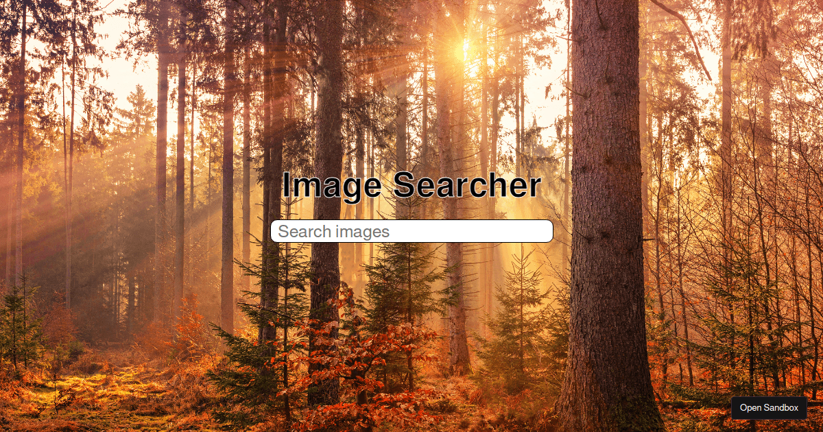Image Searcher - Codesandbox
