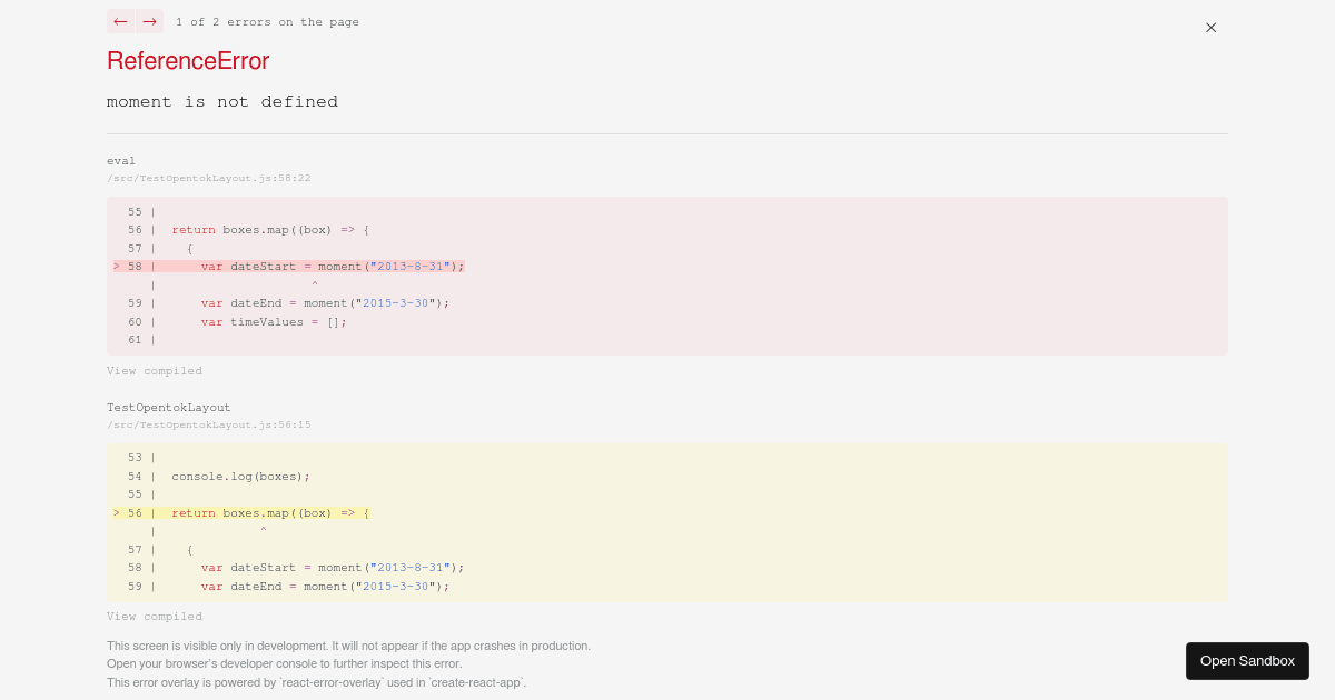 Lodash + Moment.js Playground (forked) - Codesandbox
