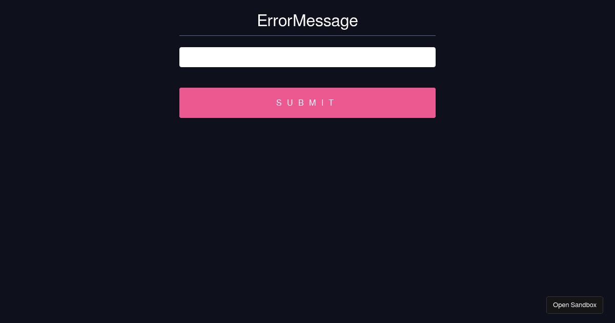 React Hook Form V6 Ts Errormessage Multiple Error Messages Forked Codesandbox