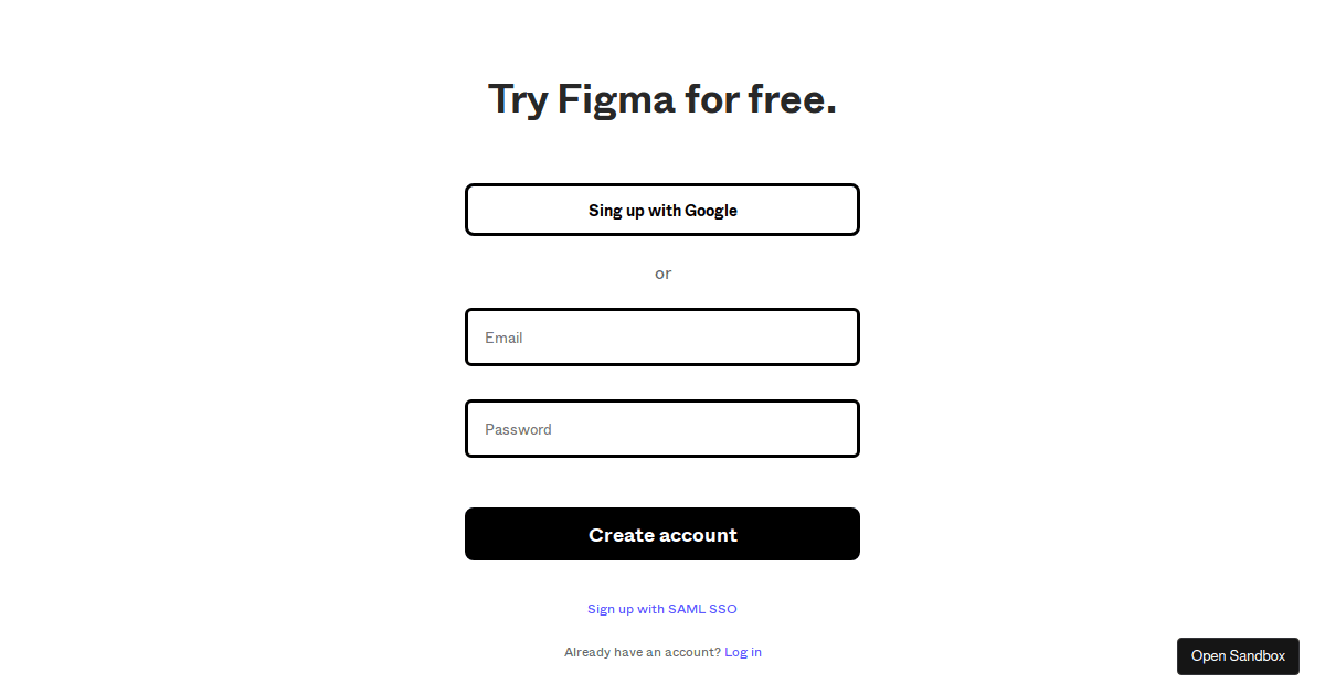 Figma Login - Codesandbox