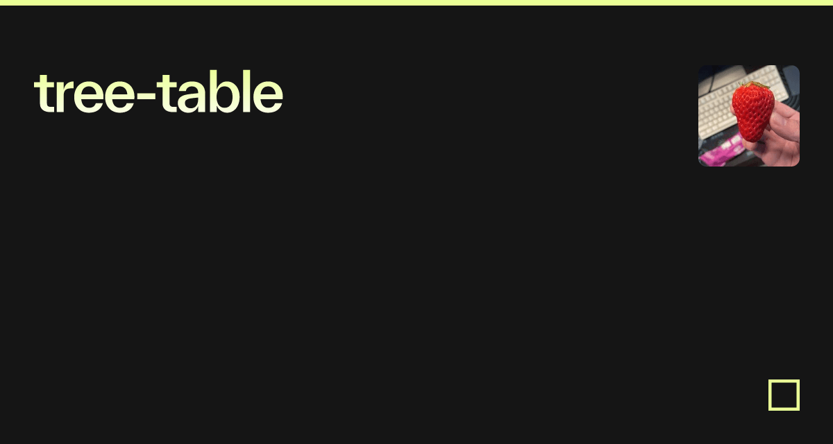 tree-table - Codesandbox