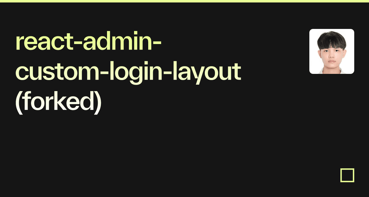 react-admin-custom-login-layout (forked) - Codesandbox