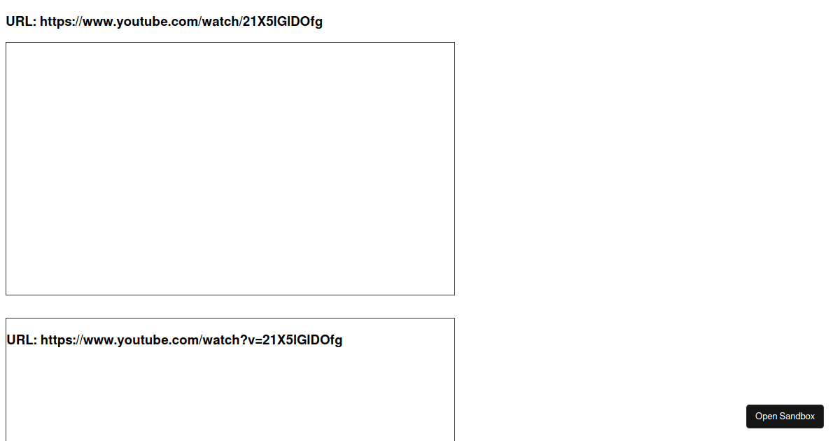 React Player Url Issue Codesandbox 6248