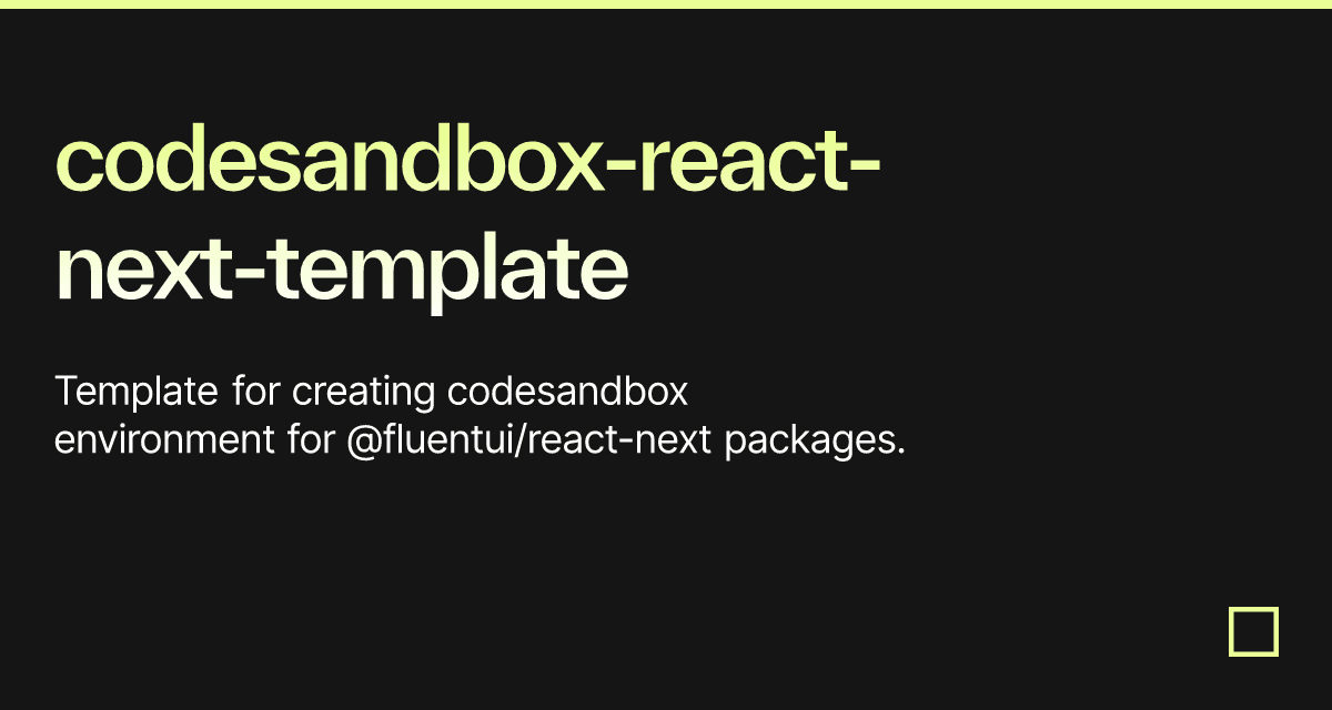 codesandbox-react-next-template - Codesandbox