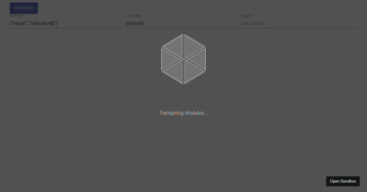 React Nunjucks Playground Codesandbox