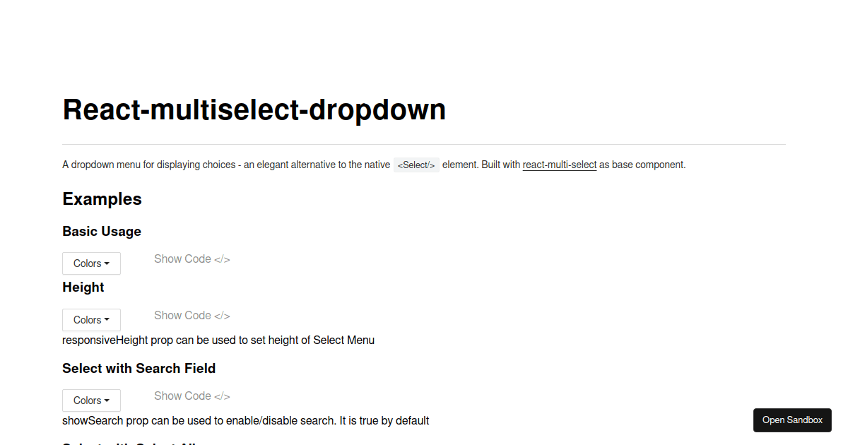 React Multi Select Search Test Codesandbox 8773