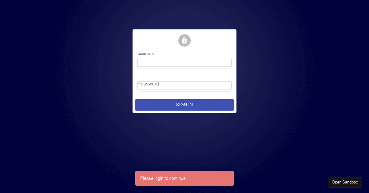 Dashboard - Codesandbox