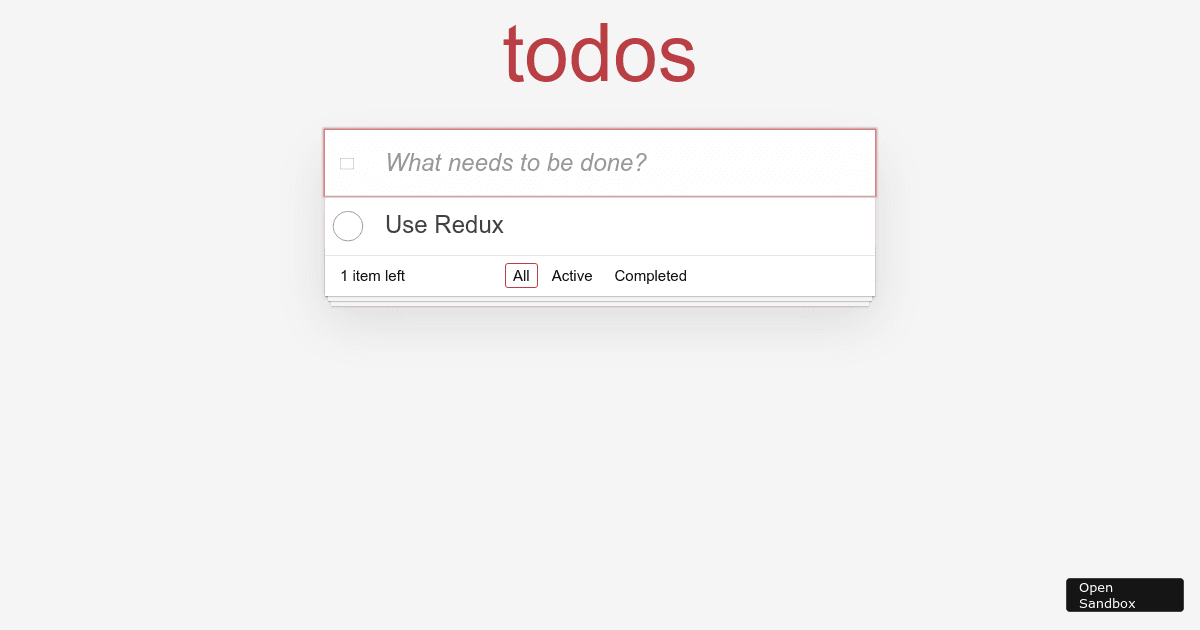 todomvc - Codesandbox
