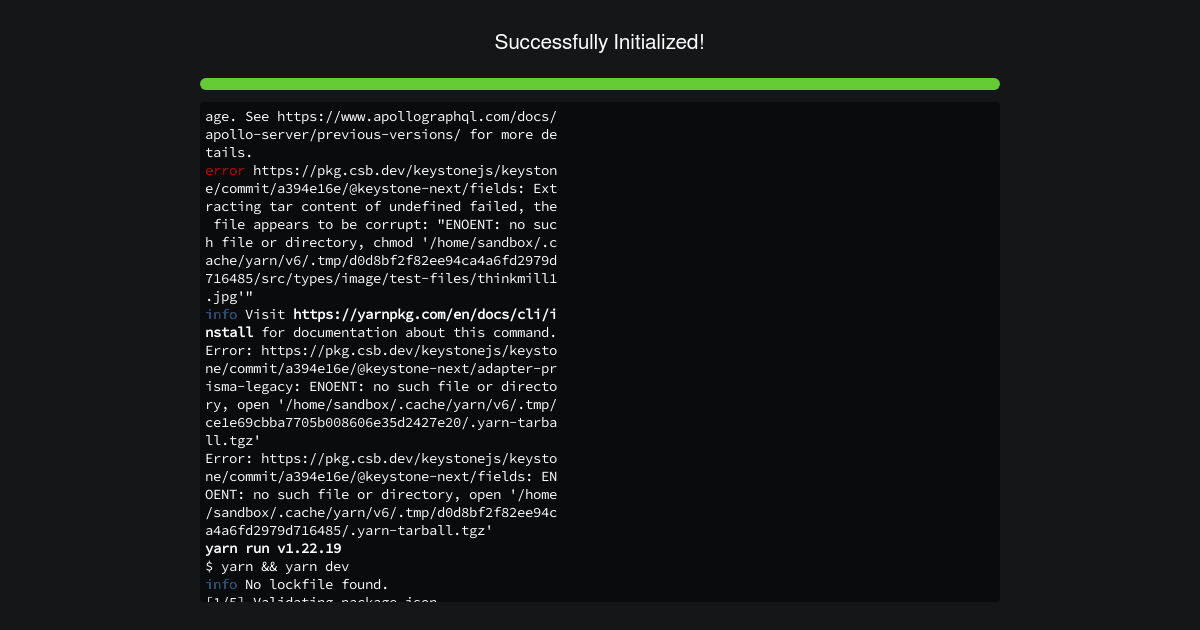 @keystone-next/example-sandbox - Codesandbox