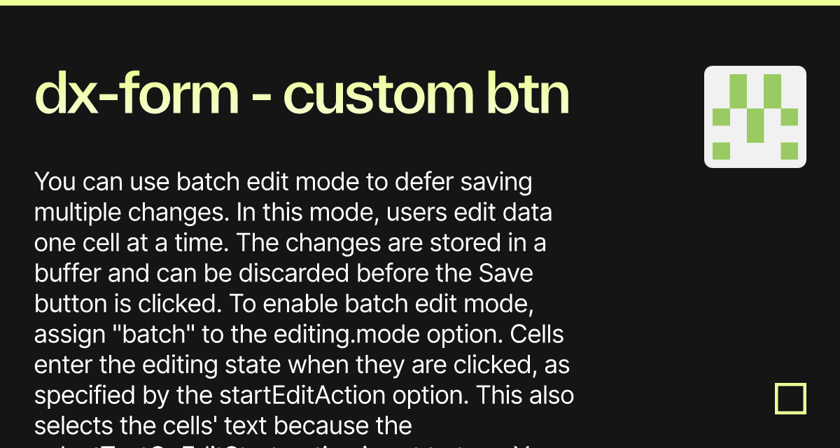 dx-form - custom btn save - Codesandbox