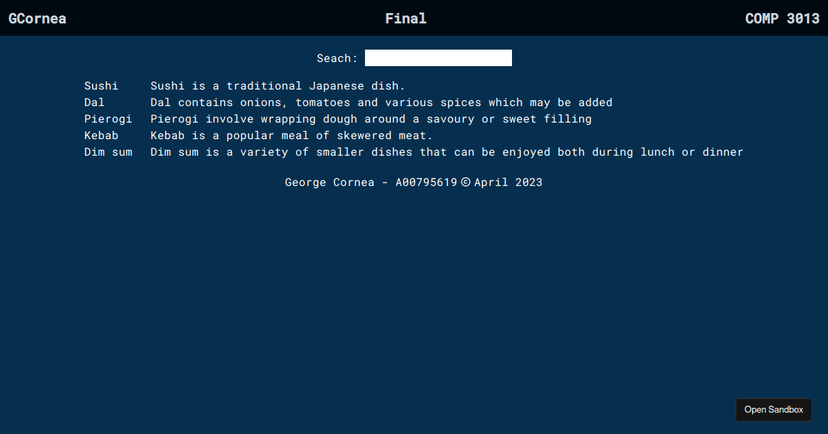 Final-A00795619-Comp3013 - Codesandbox