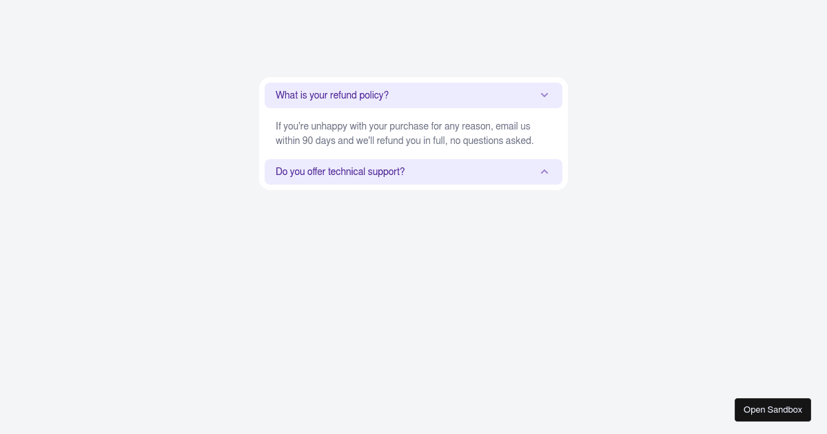 Headlessuireact Disclosure Example V141 Codesandbox