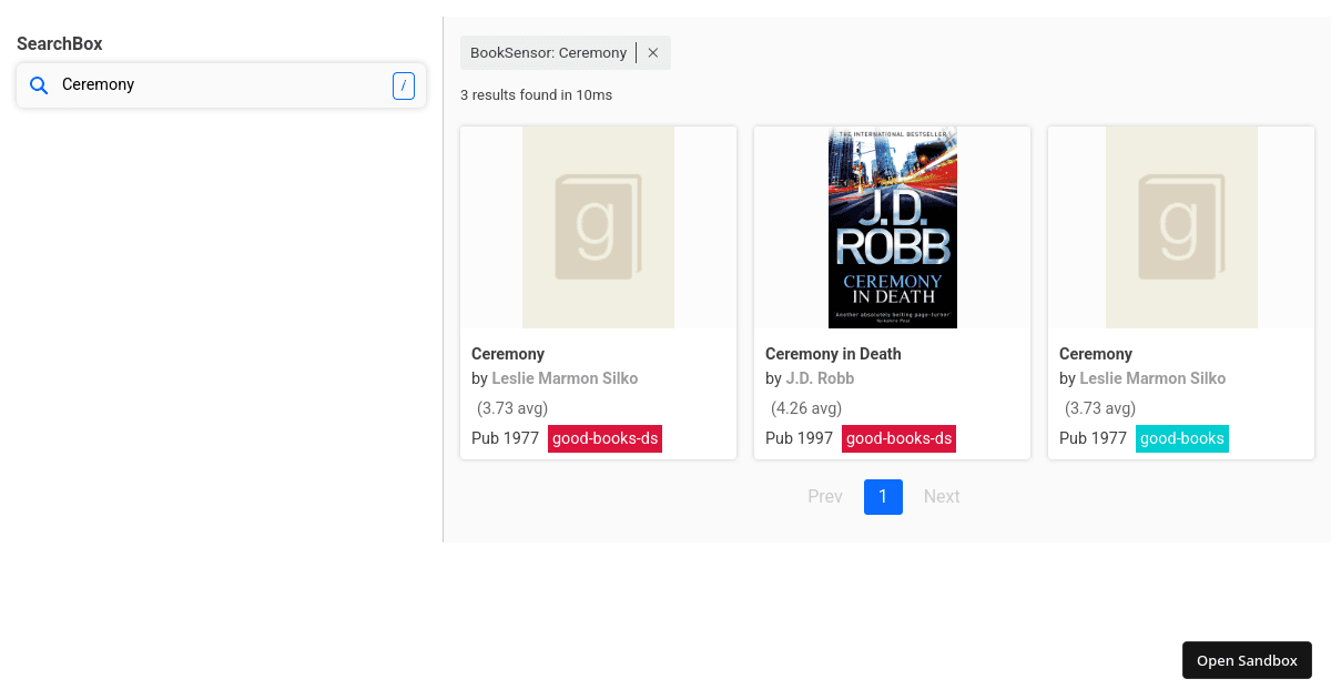 multiindexsearch - Codesandbox