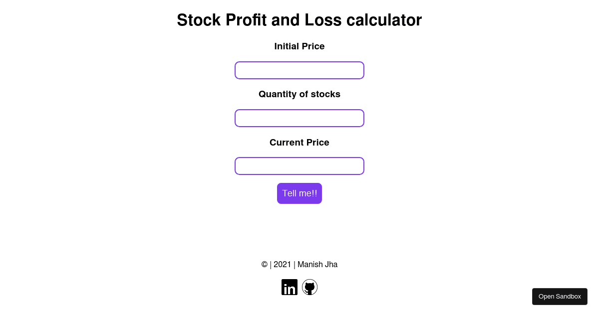 profit-loss-calculator - Codesandbox