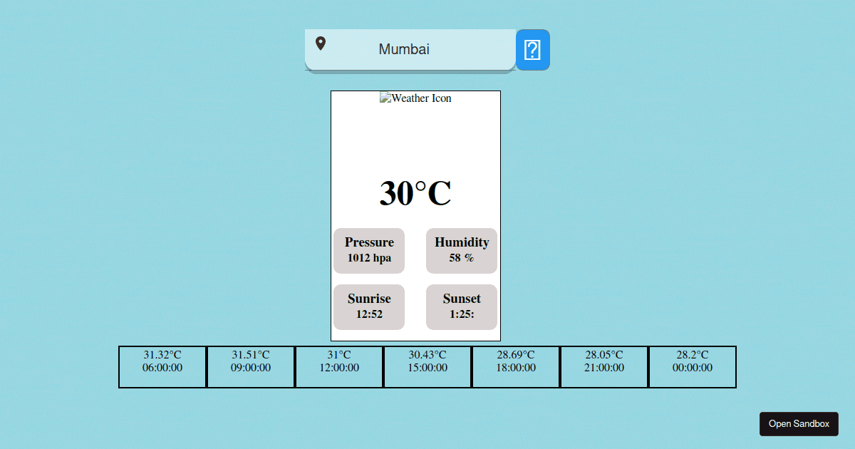 Weather App (forked) - Codesandbox