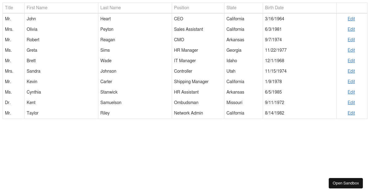 Form Editing Devextreme Data Grid Codesandbox