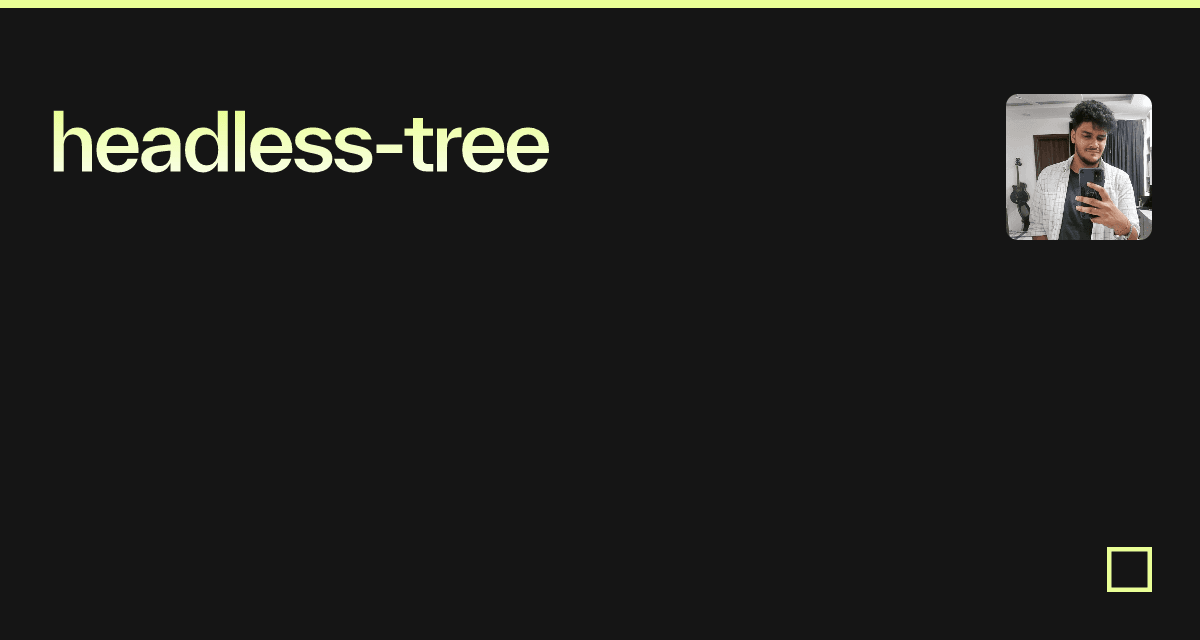 headless-tree - Codesandbox