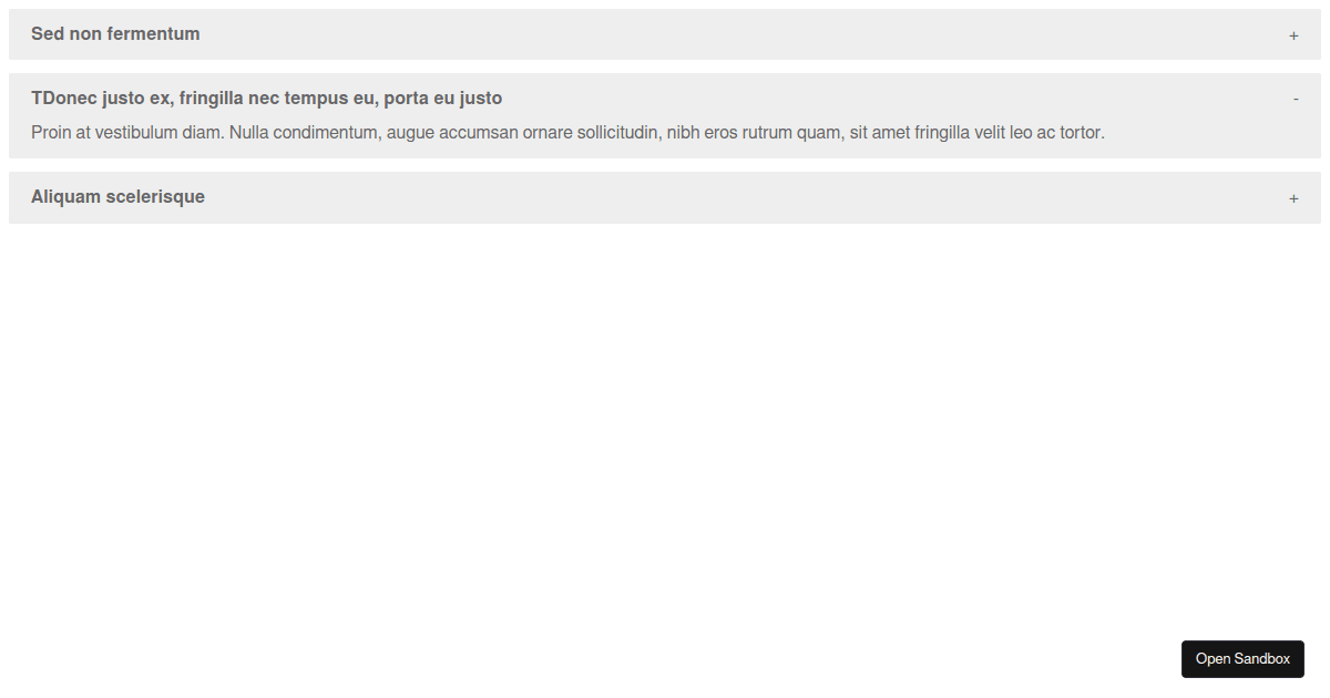 React Accordion Codesandbox