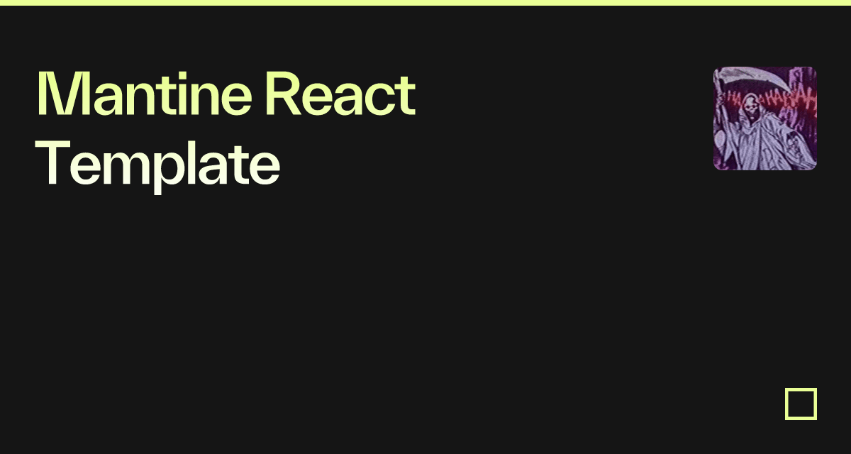 Mantine React Template - Codesandbox