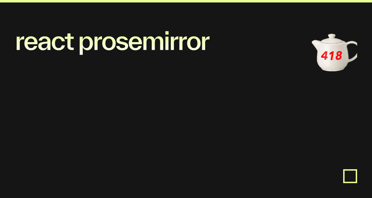 react prosemirror - Codesandbox