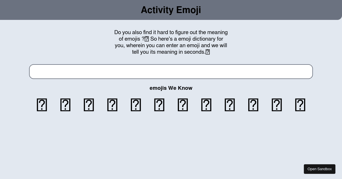 emoji-interpreter - Codesandbox