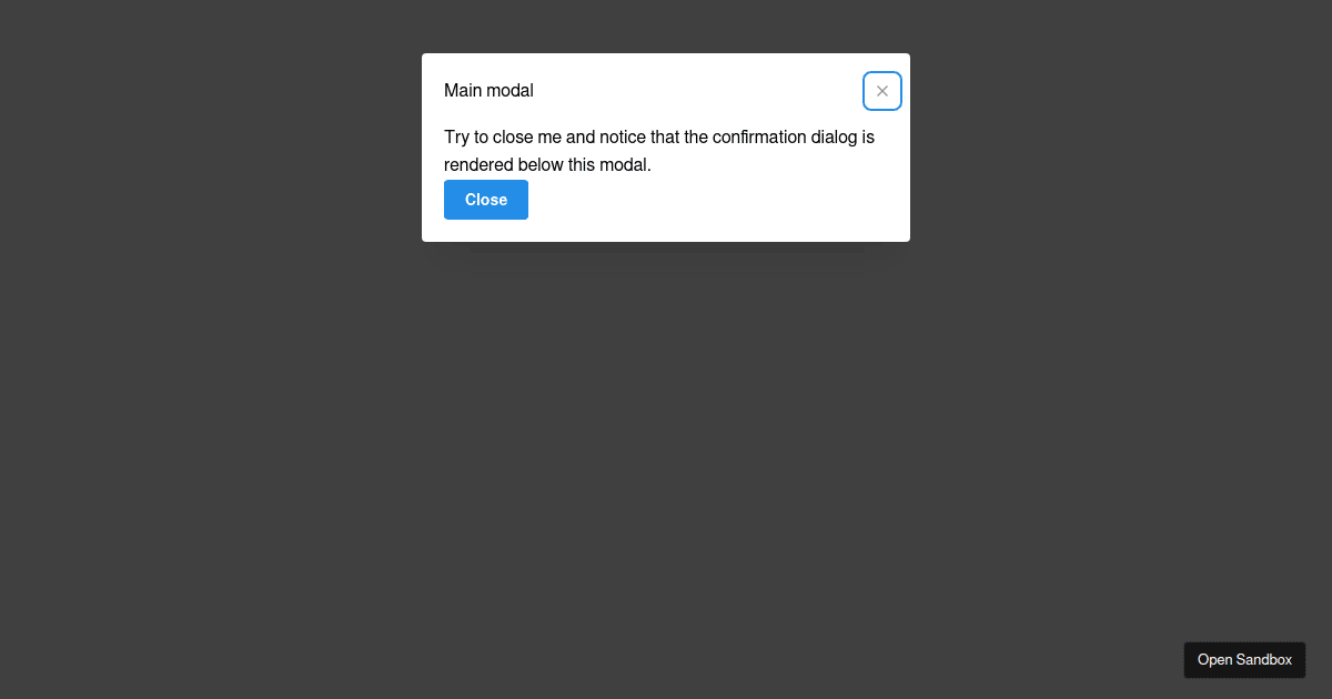 Mantine Modal Bug Codesandbox