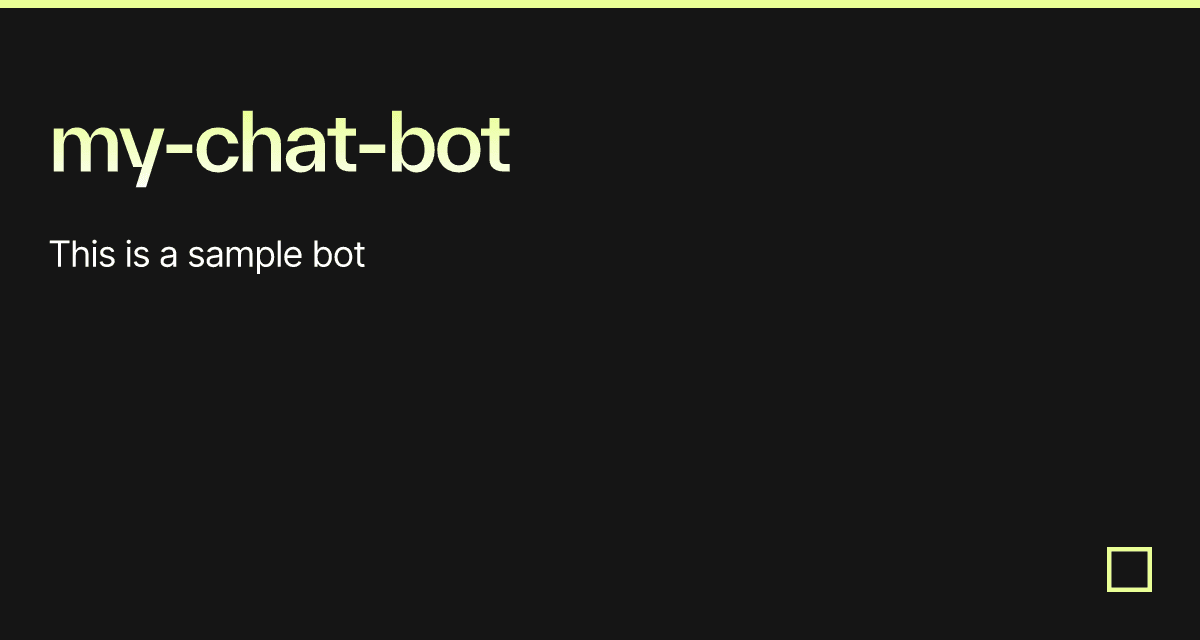 my-chat-bot - Codesandbox