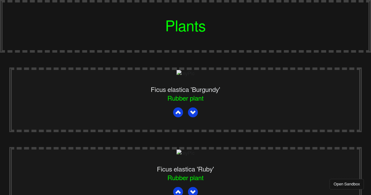 plants - Codesandbox