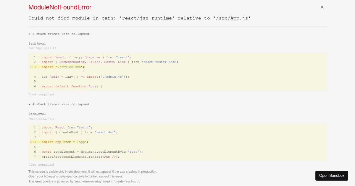 React Router V6 Codesandbox