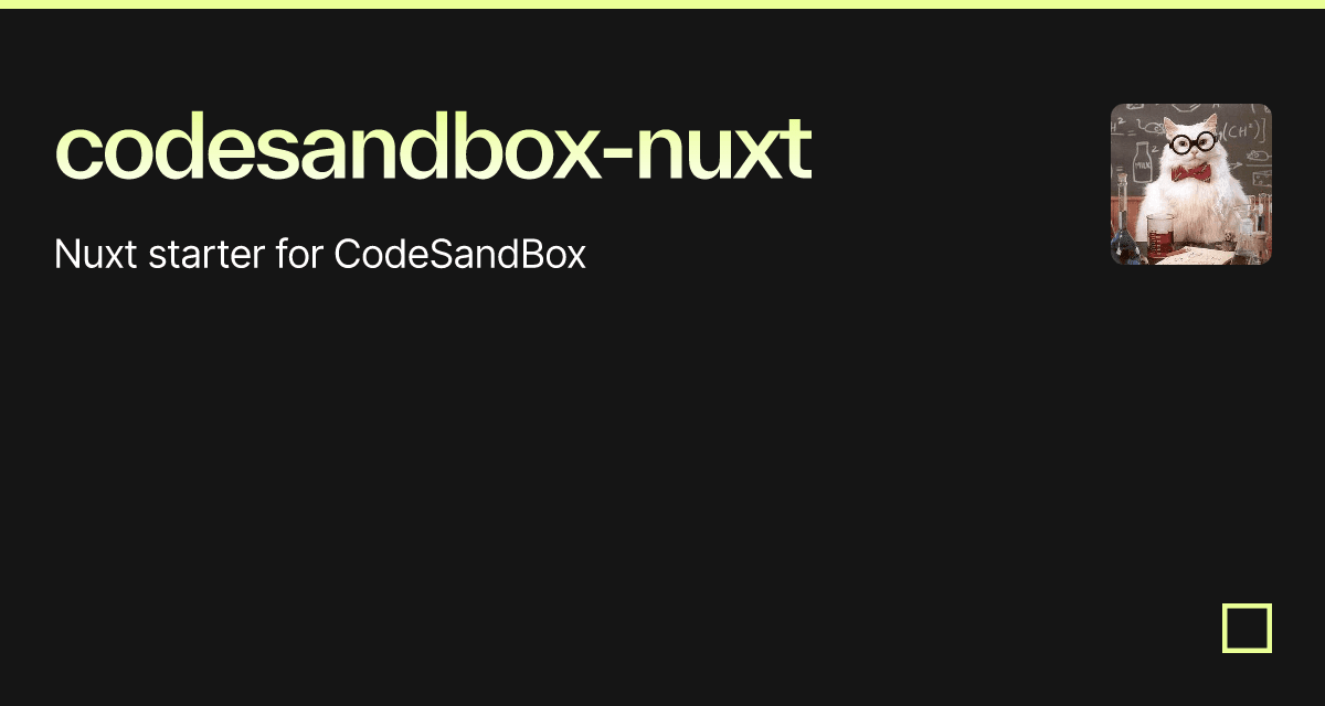 codesandbox-nuxt - Codesandbox
