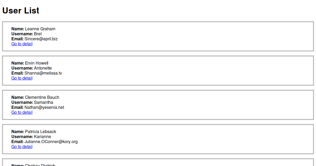 User List - CRUD - Codesandbox