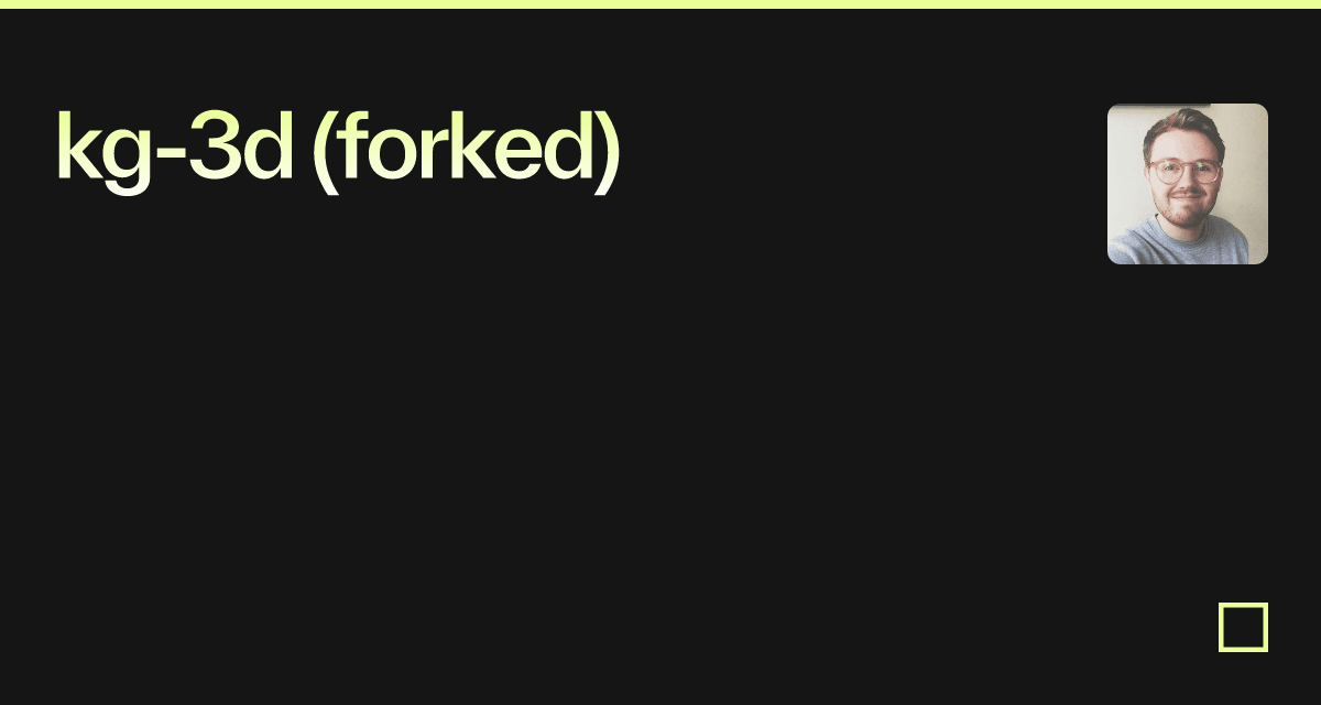 kg-3d (forked) - Codesandbox