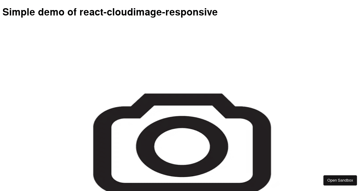 React Cloudimage Responsive Example Codesandbox