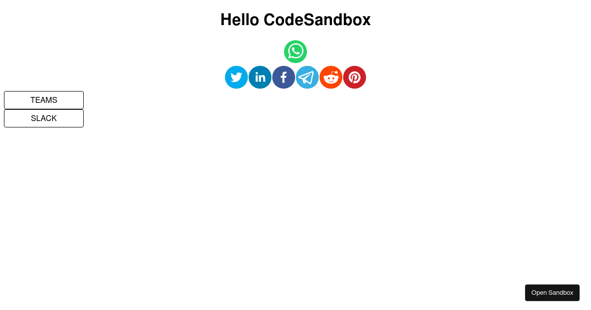 Share to Social Media - Codesandbox