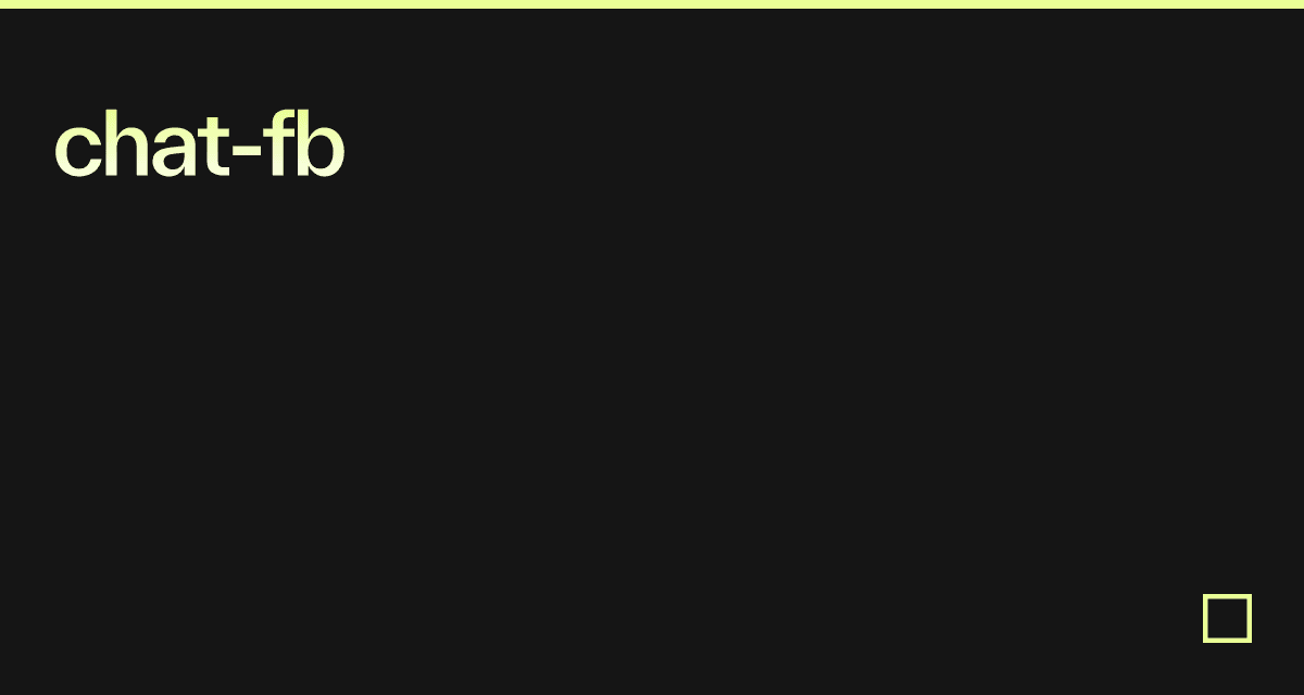 chat-fb - Codesandbox