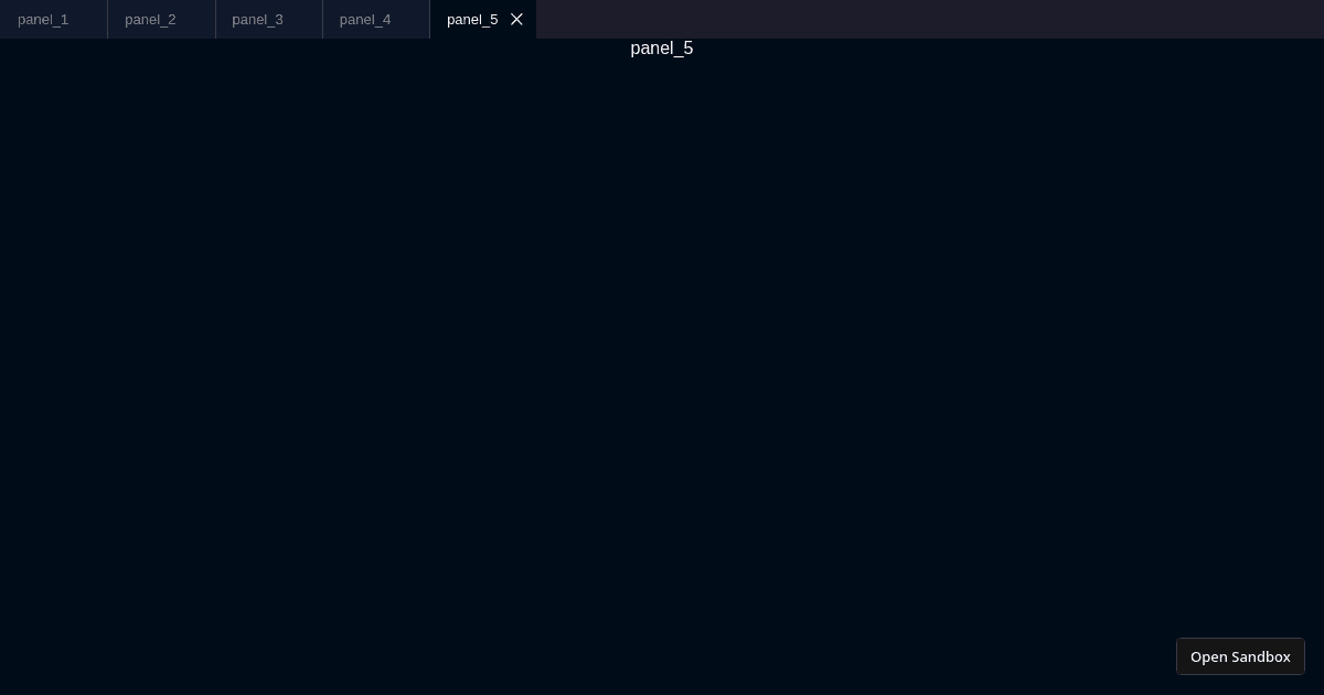 dockview.tabview - Codesandbox