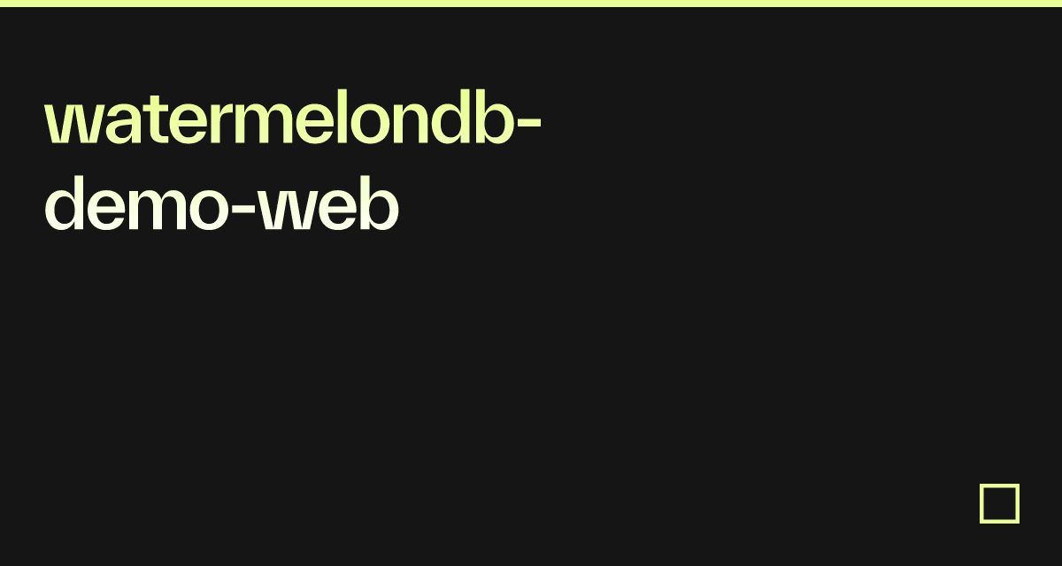 watermelondb-demo-web - Codesandbox