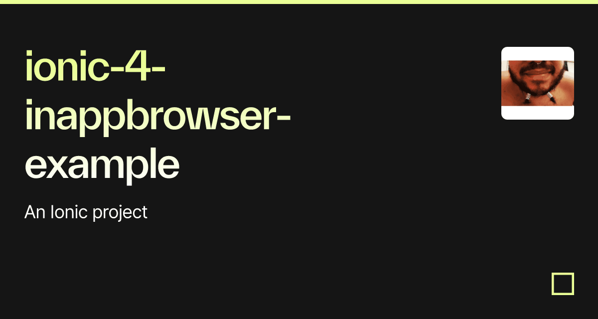 ionic-4-inappbrowser-example - Codesandbox