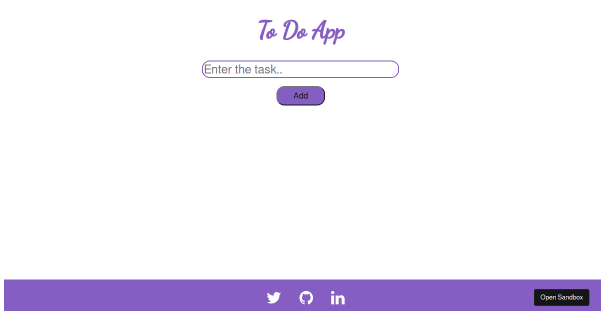 ToDoApp - Codesandbox