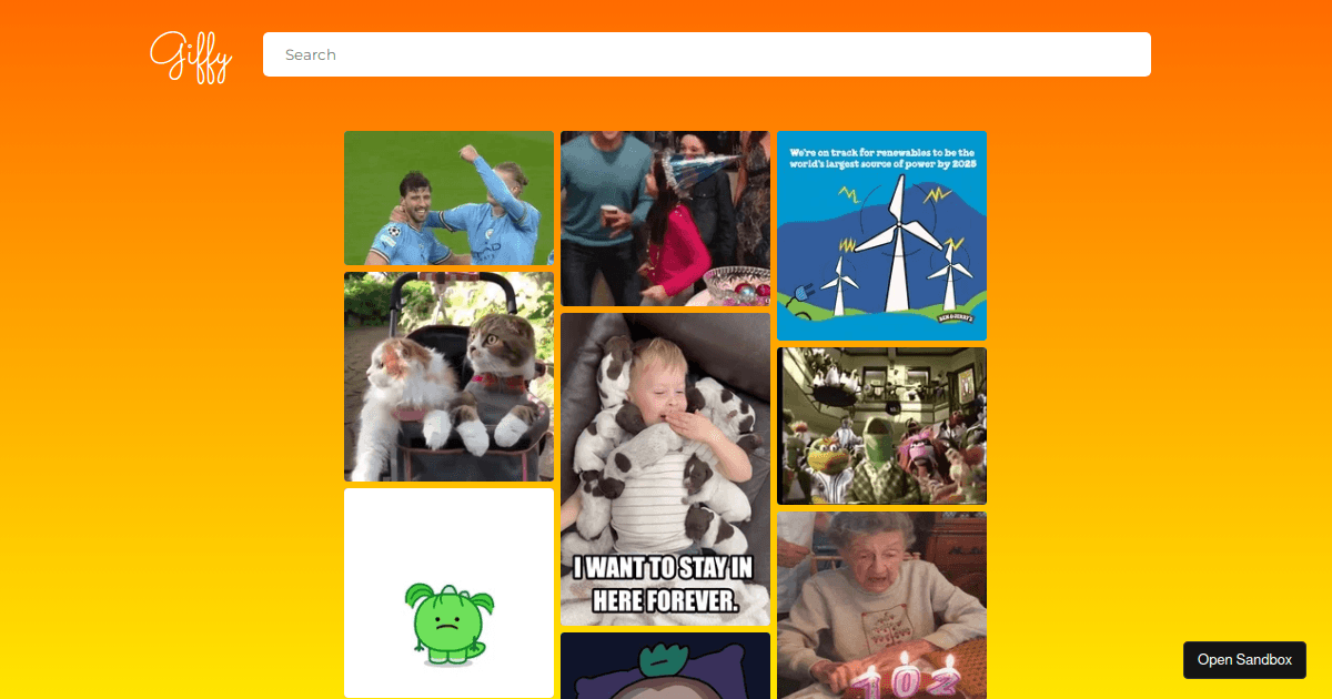 giphy-clone - Codesandbox