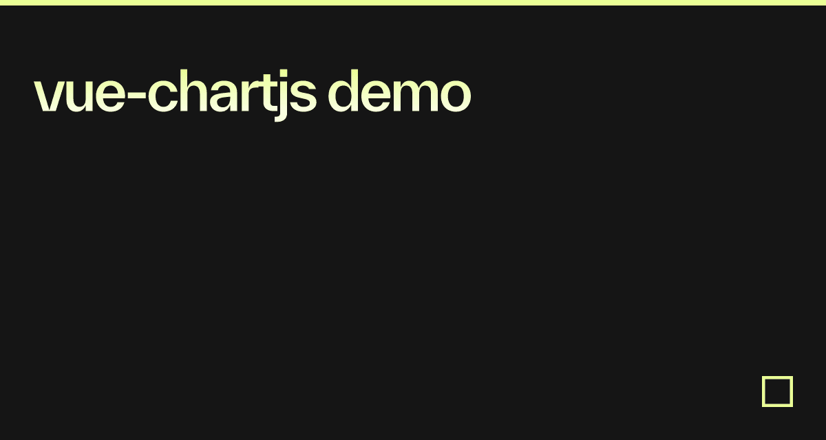 Vue Chartjs Demo Codesandbox 