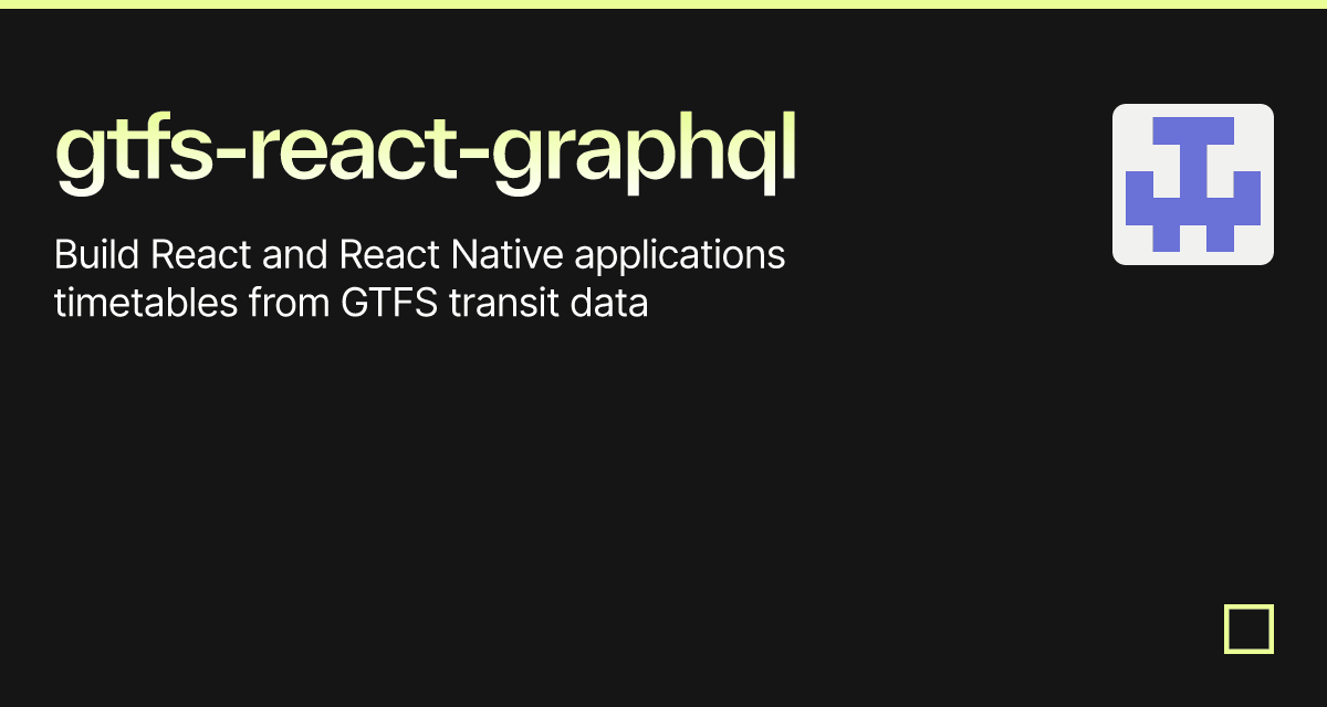 Gtfs React Graphql Codesandbox