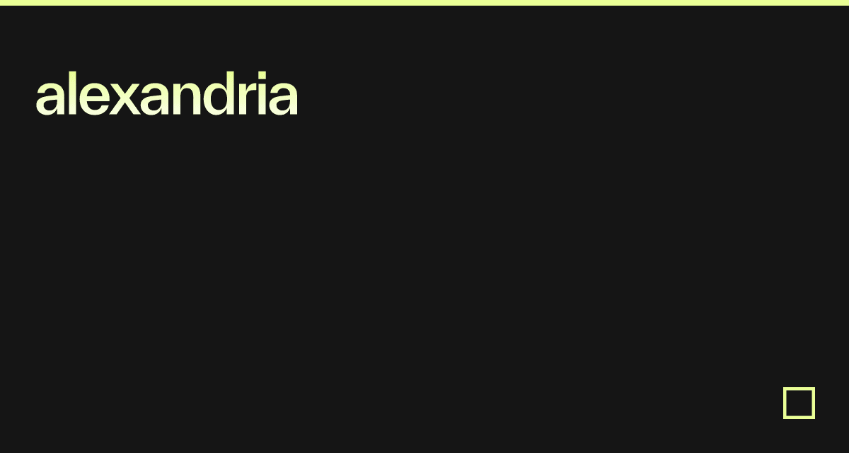 alexandria - Codesandbox