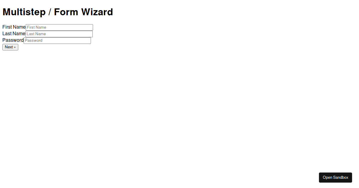 Formik Multistep - Codesandbox