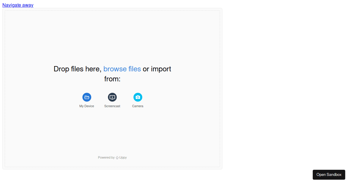 Uppy React Dashboard With Close And Routing Codesandbox