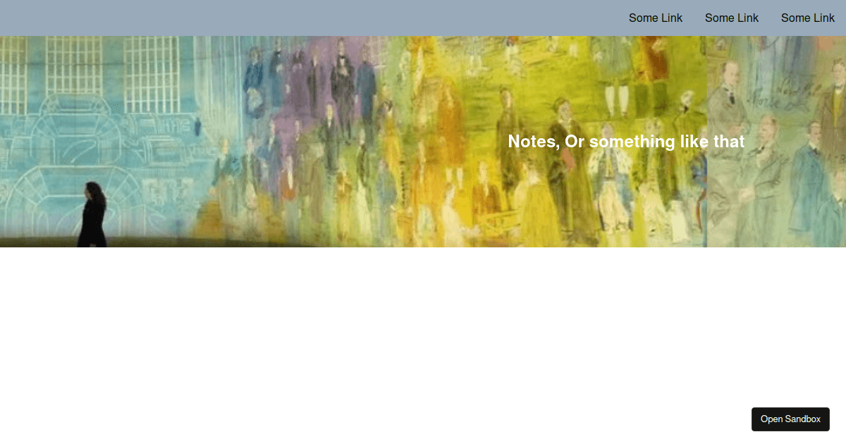 Moving Background Header Image - Codesandbox